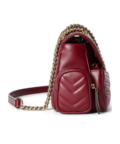 Gucci Gg Marmont Small Shoulder Bag - Red