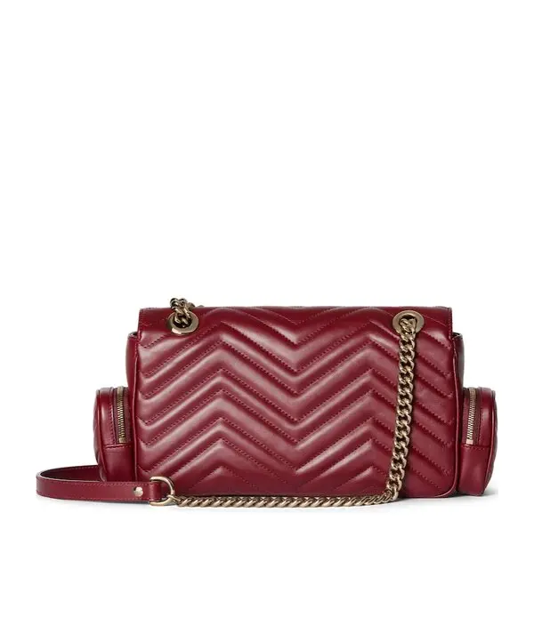 Gucci Gg Marmont Small Shoulder Bag - Red