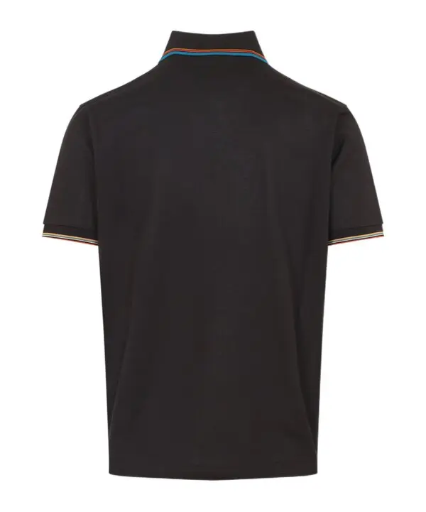 Paul Smith Signature Stripe Trim Zip Polo Shirt - Mud