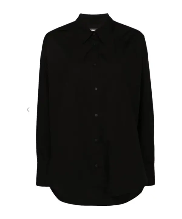 DONDUP Long-sleeve Cotton Shirt - Black