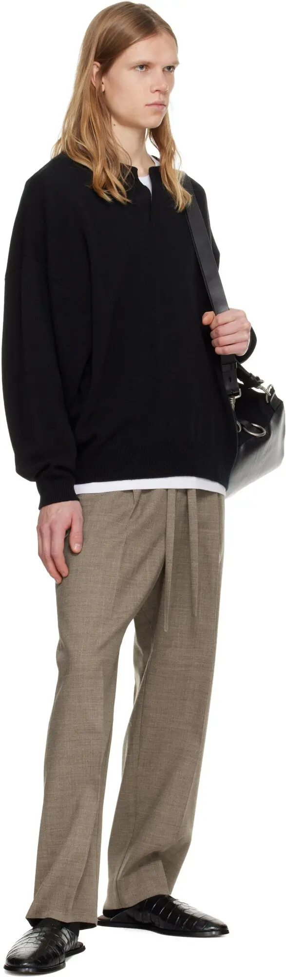 Fear Of God Pleated-front Drawstring Trousers - Brown