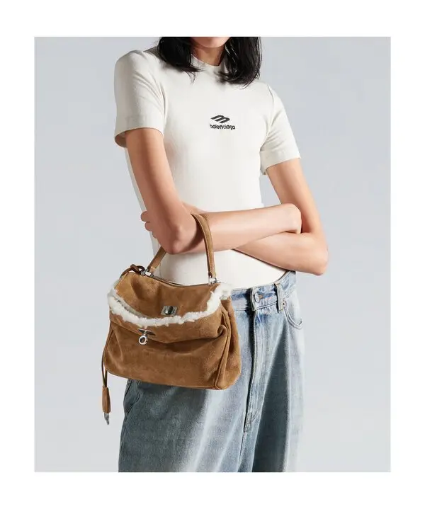 Balenciaga Rodeo Mini Handbag - Walnut/white