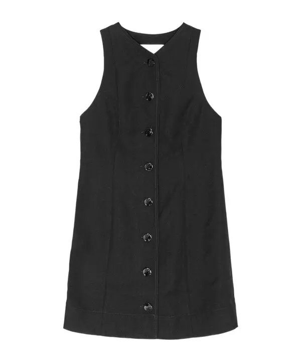 GANNI Sleeveless Bow-detailed Mini Dress