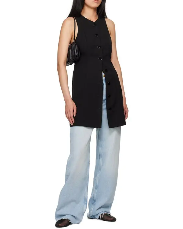 GANNI Sleeveless Bow-detailed Mini Dress
