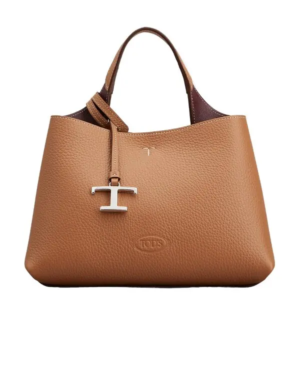 TOD'S Drawstring Top Handle Shoulder Bag - Brown