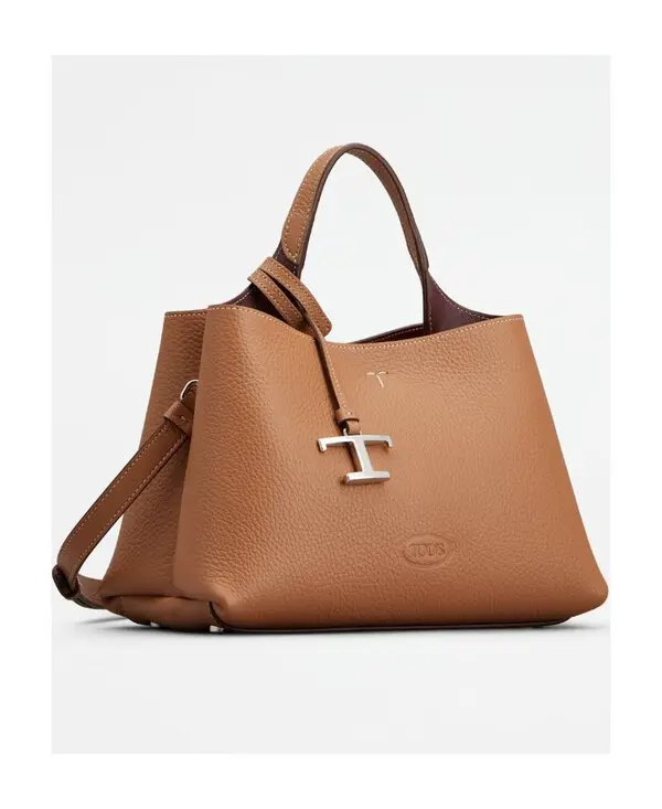 TOD'S Drawstring Top Handle Shoulder Bag - Brown
