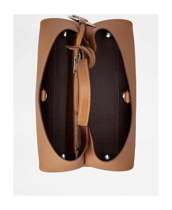 TOD'S Drawstring Top Handle Shoulder Bag - Brown