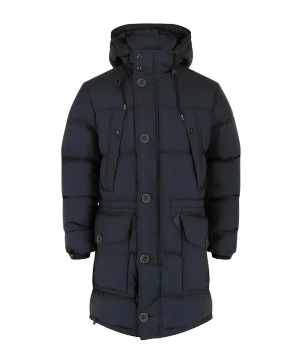 Burberry Long-sleeved Down Jacket - Navy