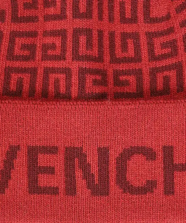 Givenchy Logo Beanie - Red