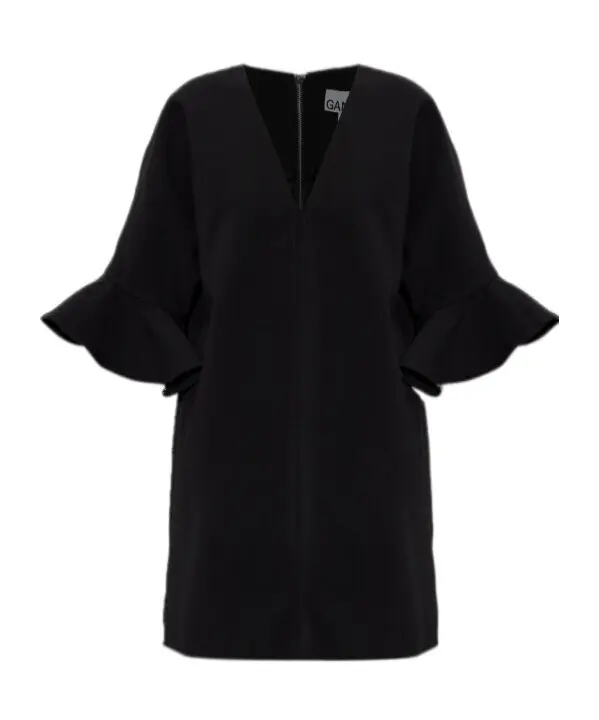 GANNI Mini Ruffle Dress