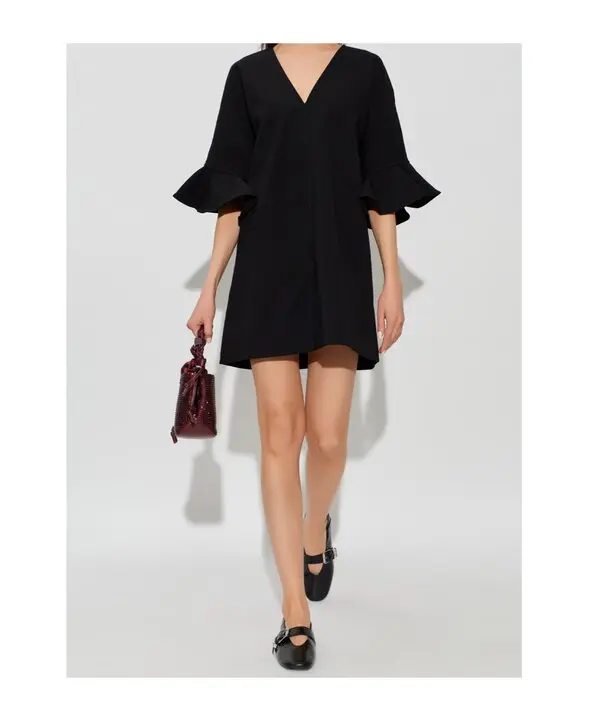 GANNI Mini Ruffle Dress