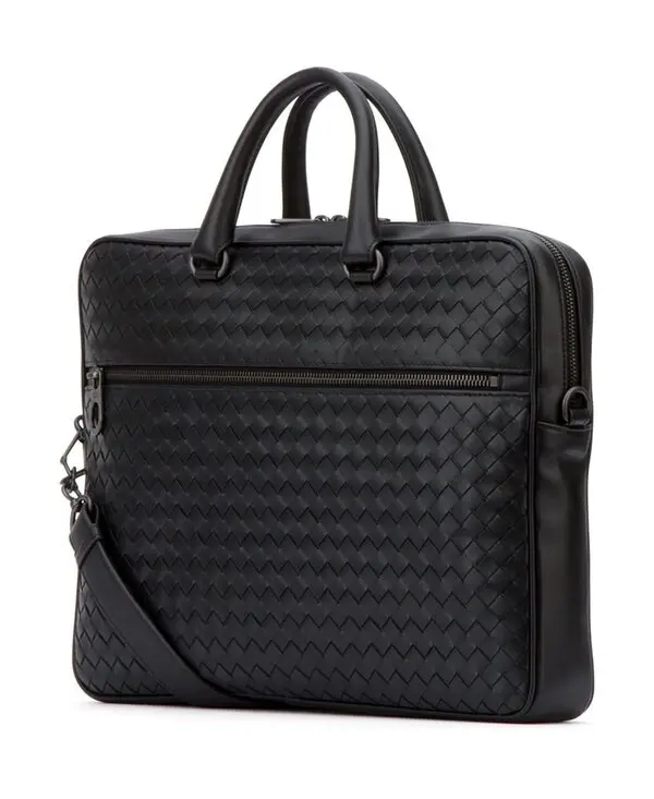 Bottega Veneta Intreciato Hand-knitted Shoulder Bag - Black