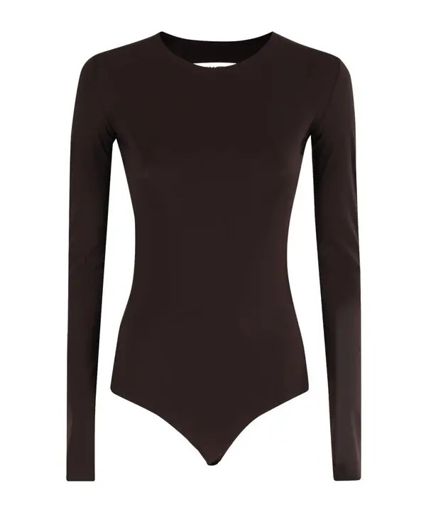MAISON MARGIELA Long Sleeve Bodysuit - Brown