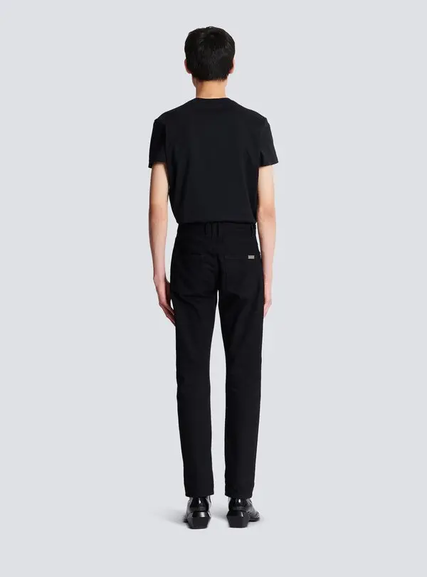 Balmain Embellished Straight Leg Jeans