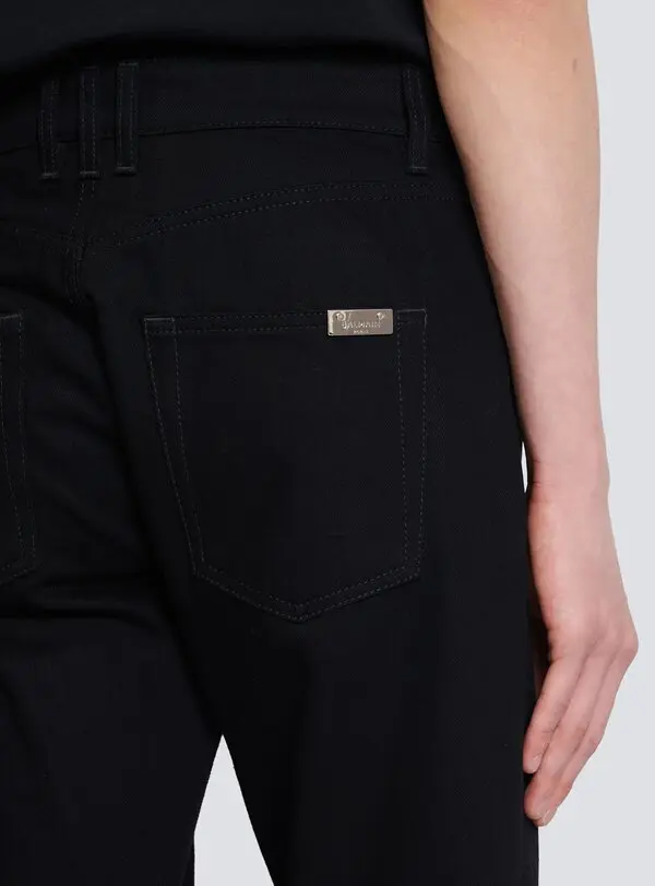 Balmain Embellished Straight Leg Jeans