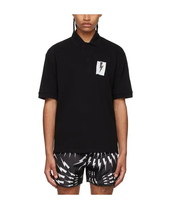 Neil Barrett Logo Short-sleeved Polo Shirt