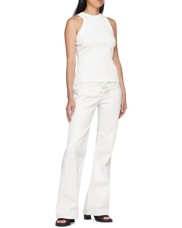 DION LEE Ribbed Cut-out Tank Top