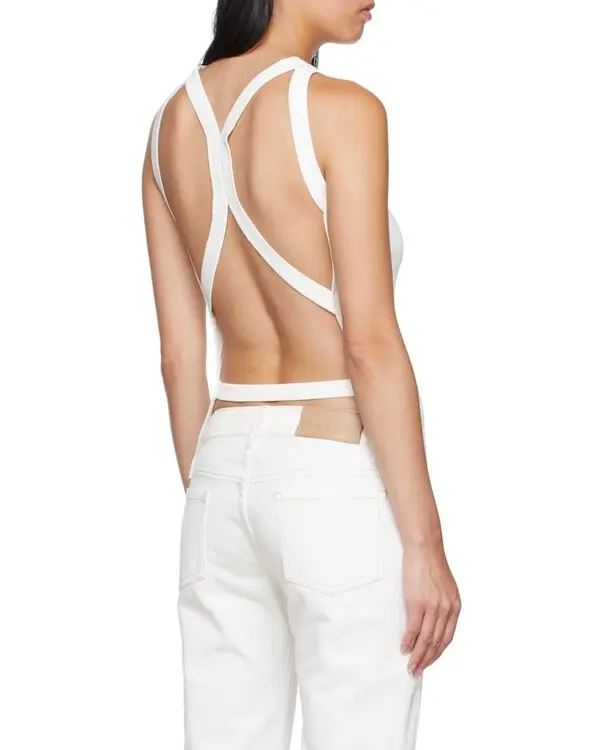 DION LEE Ribbed Cut-out Tank Top