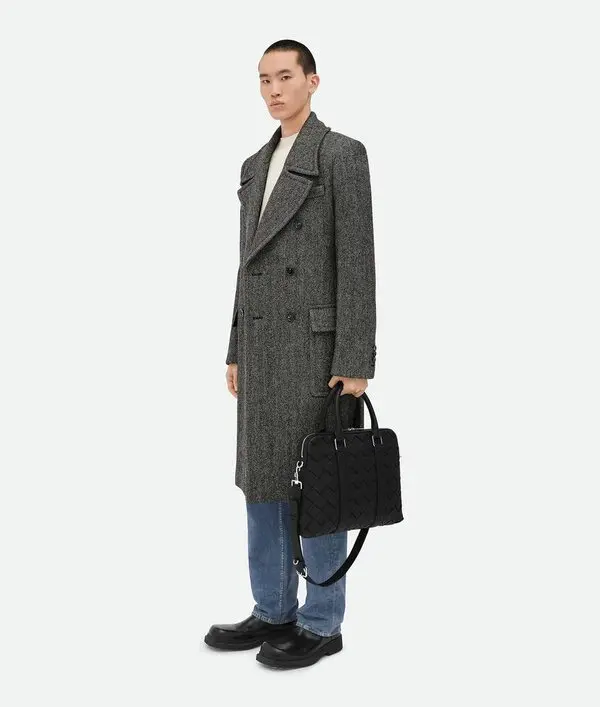 Bottega Veneta Zipped Top Handle Briefcase - Black
