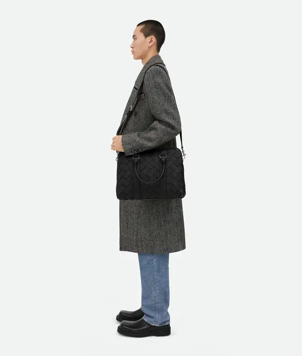 Bottega Veneta Zipped Top Handle Briefcase - Black