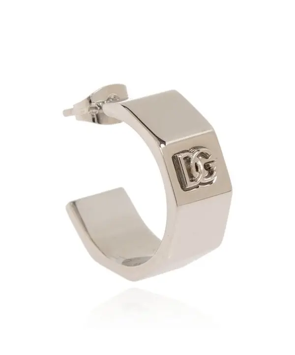 Dolce & Gabbana Logo Hoop Earrings