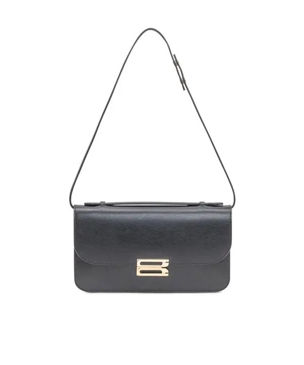 Victoria Beckham Dorian Foldover Top Clutch Bag With Top Handle And Shoulder Strap