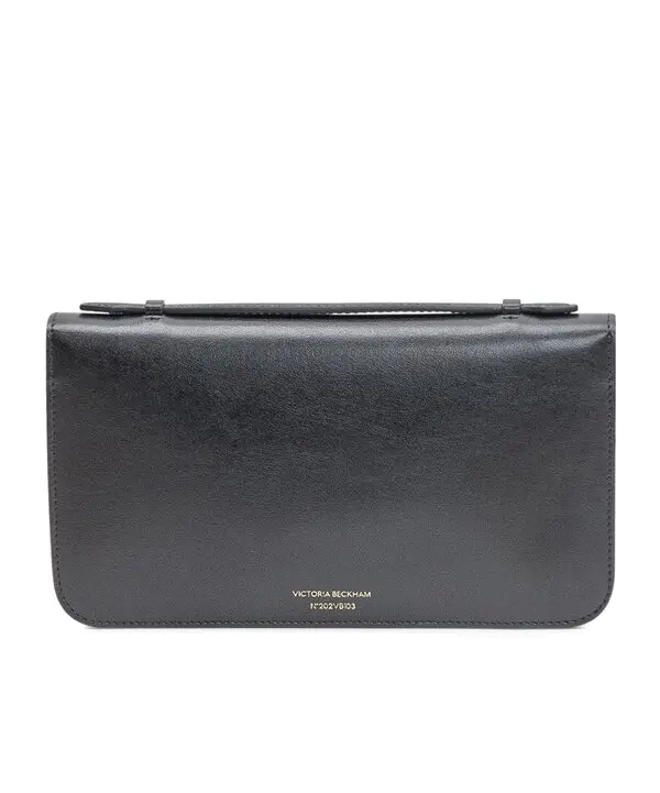Victoria Beckham Dorian Foldover Top Clutch Bag With Top Handle And Shoulder Strap
