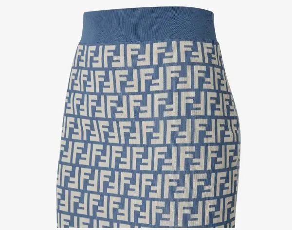 Fendi Ff Jacquard Midi Skirt
