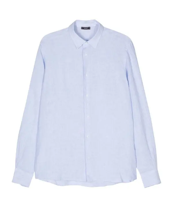 Peserico Button-down Long-sleeved Shirt - Blue