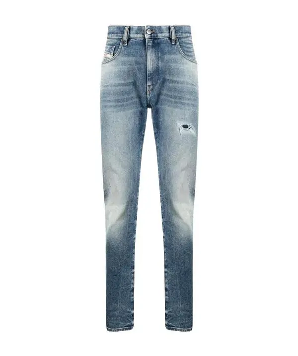 DIESEL® D-strukt Faded Slim Straight Jeans - Blue