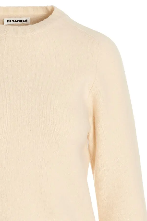 JIL SANDER Crewneck Knitted Pullover - Nude