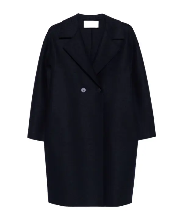 Harris Wharf London Dropped Shoulder Coat - Black