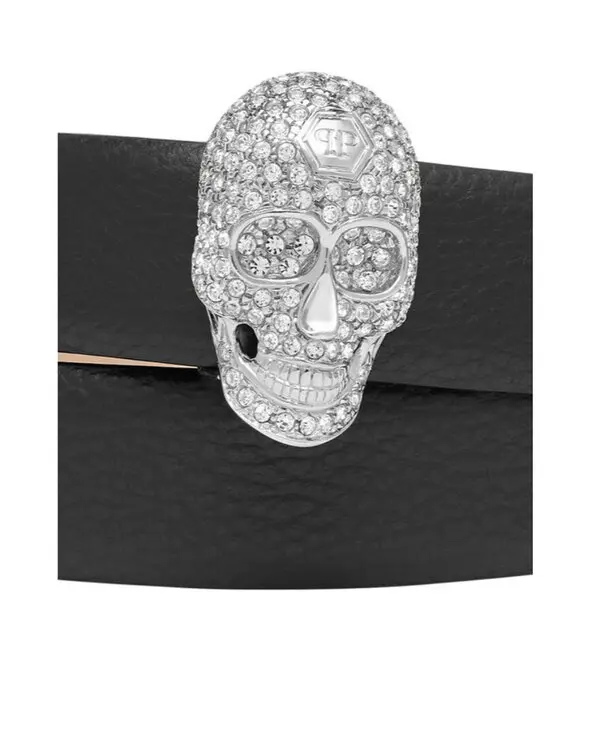 Philipp Plein Skull Buckle Belt