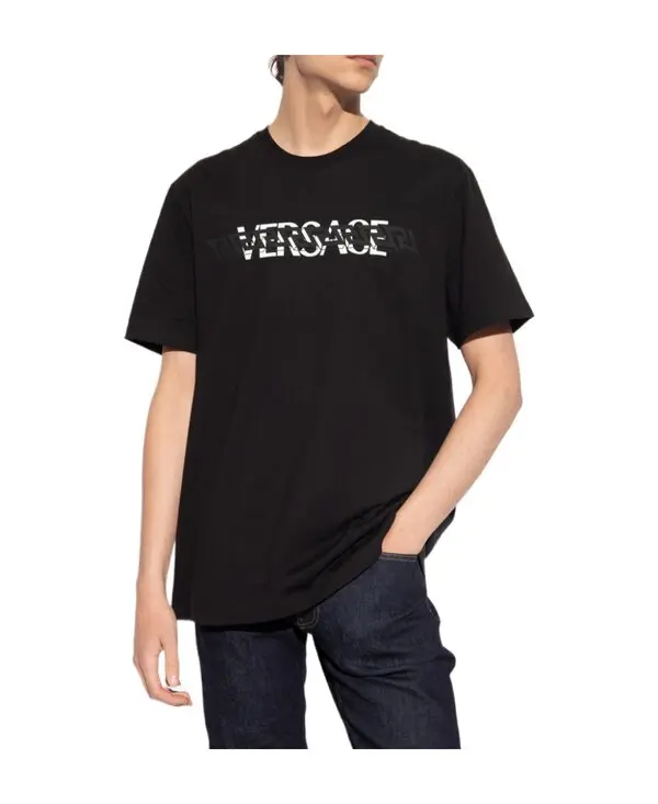 Versace Logo-print Crew-neck T-shirt