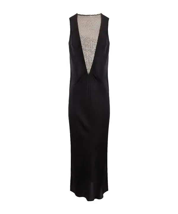 ROTATE BY BIRGER CHRISTENSEN Sequined V-neck Sleeveless Midi Dress