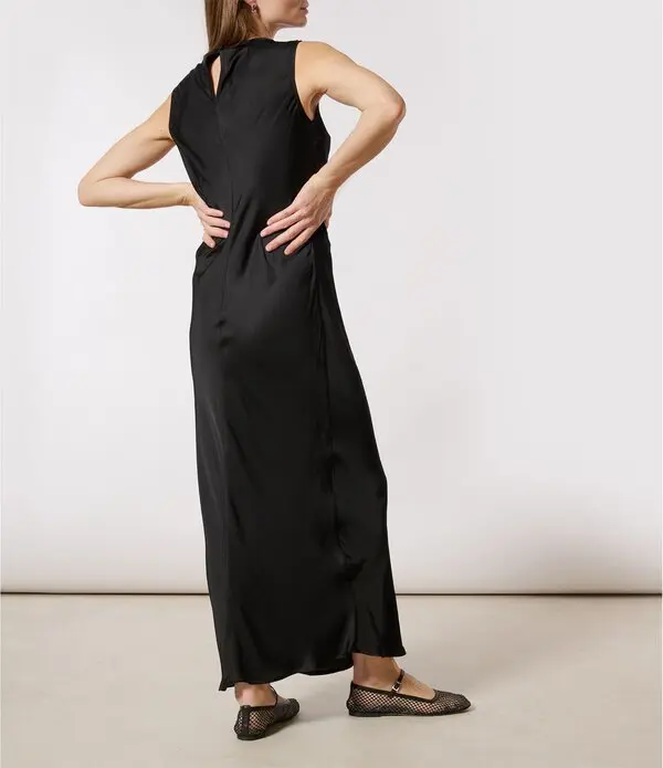ROTATE BY BIRGER CHRISTENSEN Sequined V-neck Sleeveless Midi Dress