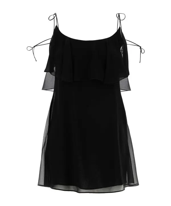 Saint Laurent Sleeveless Ruffled Dress