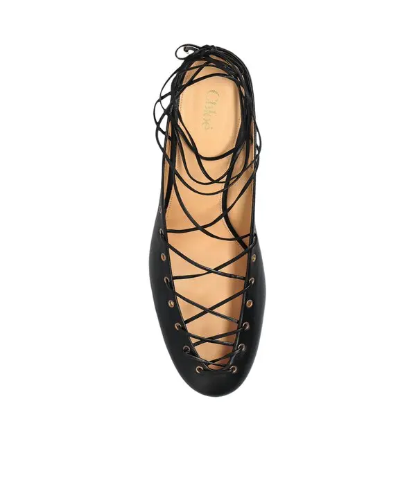 Chloé Lace-up Kitten Heel Pumps