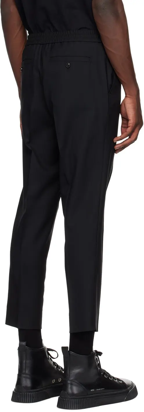 AMI Paris Tapered-leg Trousers - Black