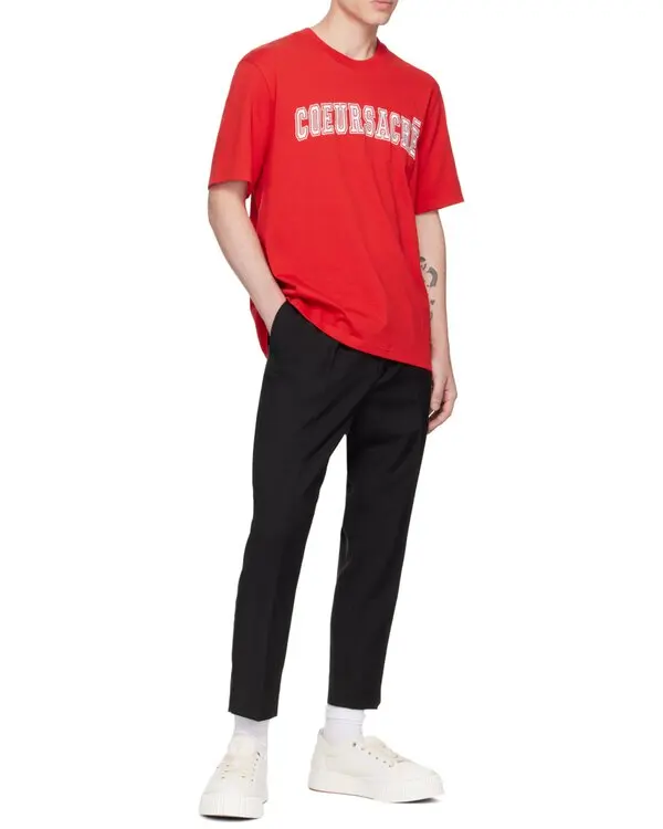 AMI Paris Tapered-leg Trousers - Black