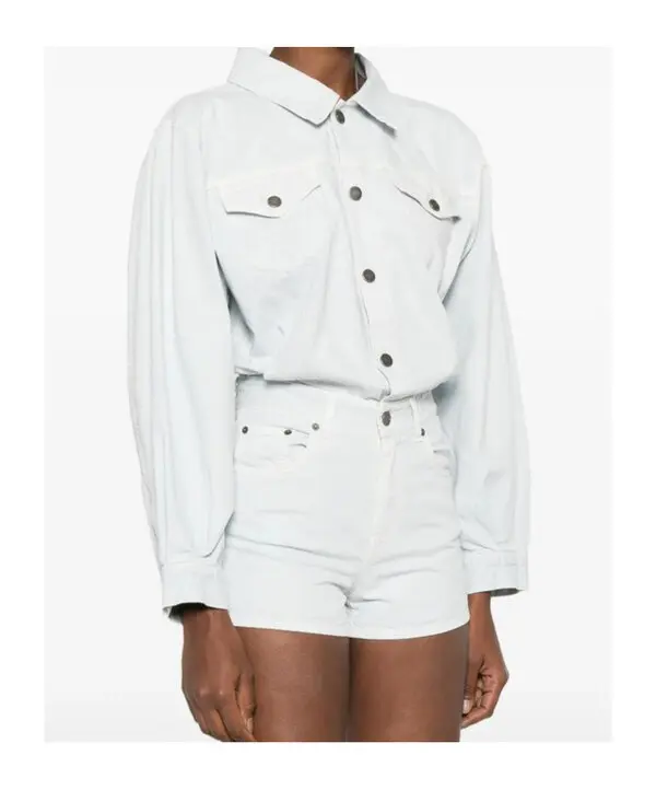 HAIKURE Button-fastening Playsuit - White
