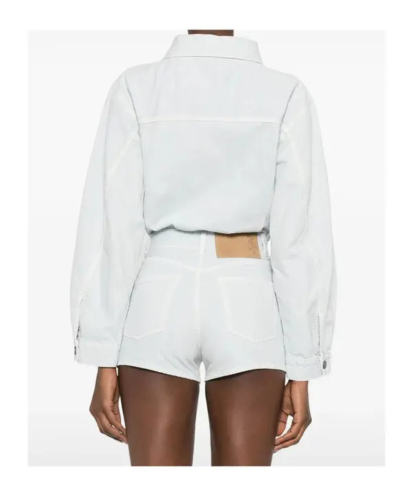 HAIKURE Button-fastening Playsuit - White