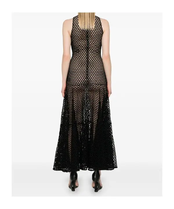 David Koma Sleeveless Round Neck A-line Dress