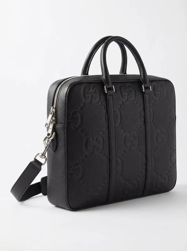 Gucci Jumbo Gg Briefcase - Black