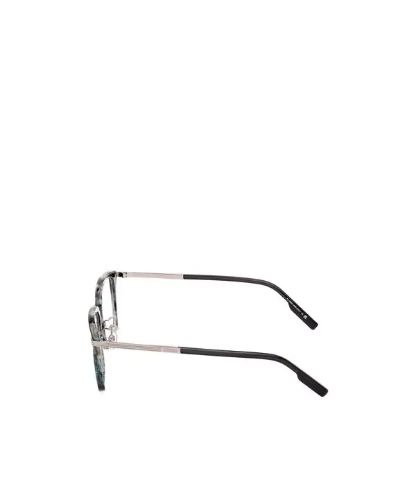 Zegna Geometric Flat Mirror Eyeglasses - Gray