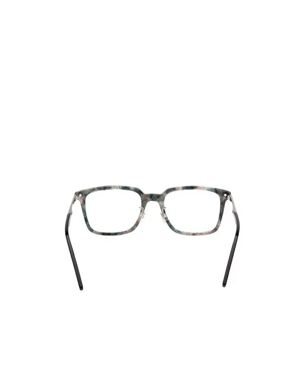 Zegna Geometric Flat Mirror Eyeglasses - Gray