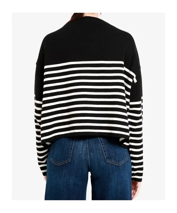 Philosophy Di Lorenzo Serafini Striped Knit Sweater With Embroidered Logo
