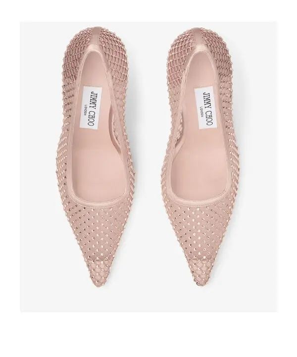 JIMMY CHOO Ixia 95 Pointed Toe Pumps - Nude