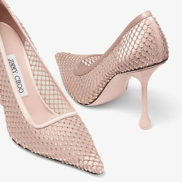 JIMMY CHOO Ixia 95 Pointed Toe Pumps - Nude