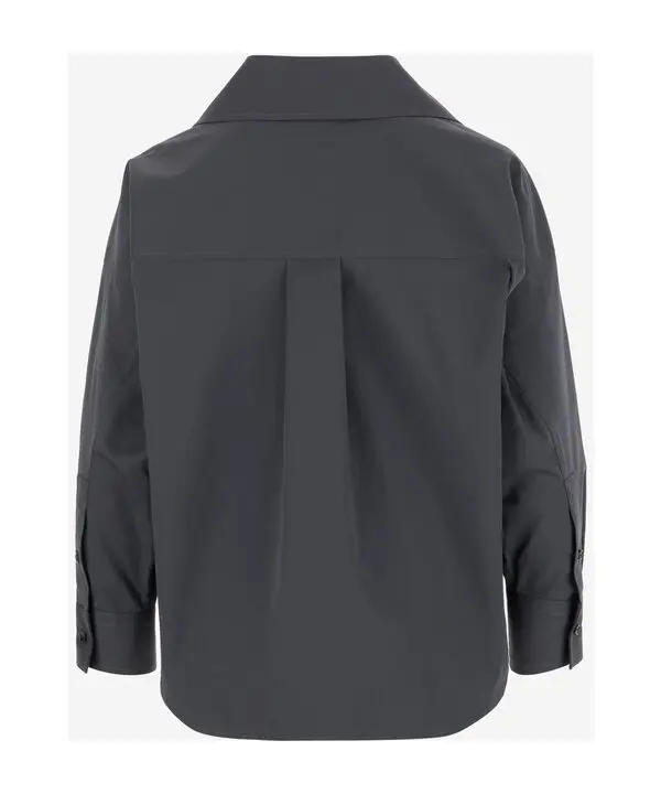 Bottega Veneta Contrast Stitched V-neck Shirt
